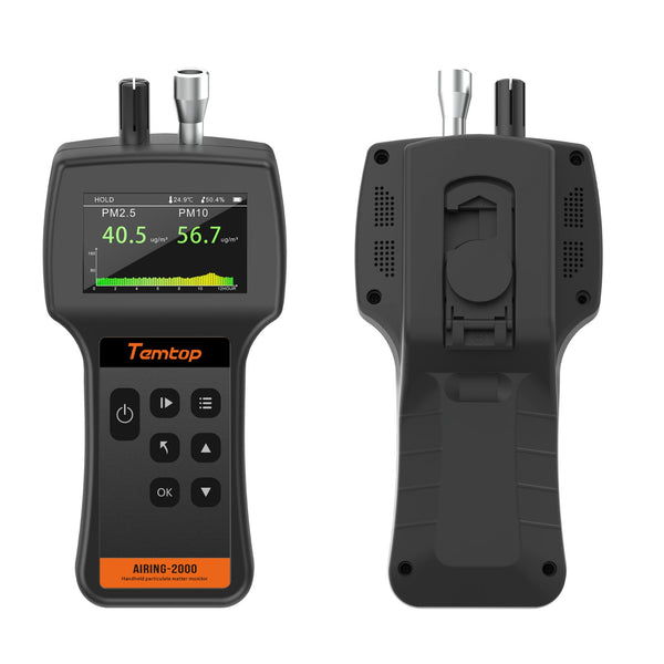 Temtop Handheld Particle Counter Particulate Monitor PM2.5, PM10, TSP,