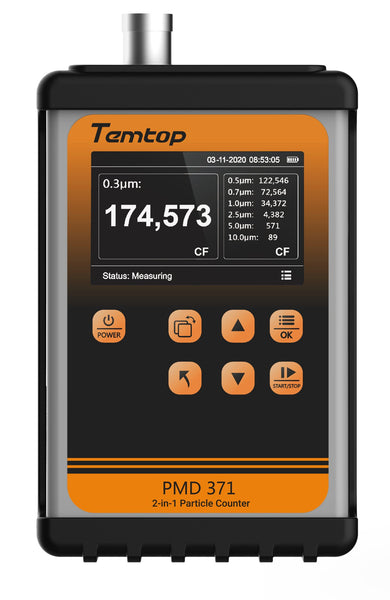 Temtop PMD 371 Portable Dust Monitor Handheld Air Particle Counter Com