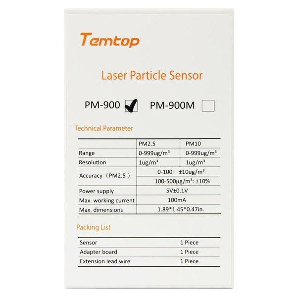 PM-900 - Laser Particle Counter to measure PM1.0, PM10 and PM10 – Temtop